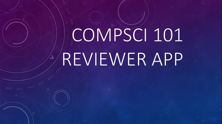 CS309 CS101 Reviewer App