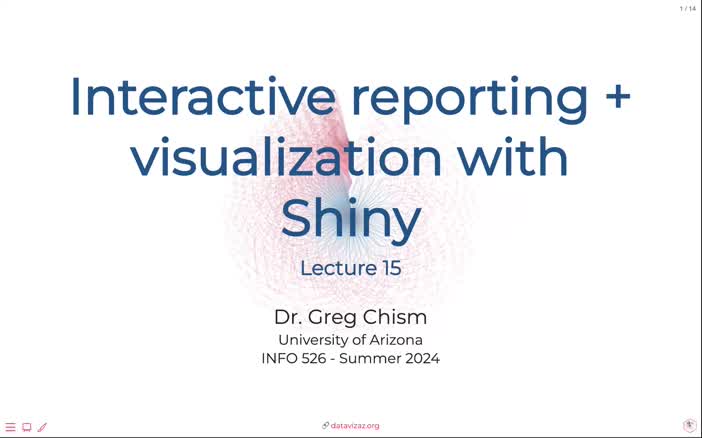 Interactive visualizations + reporting with Shiny
