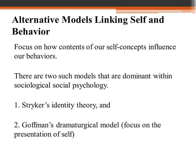 The Self-Concept and Behavior