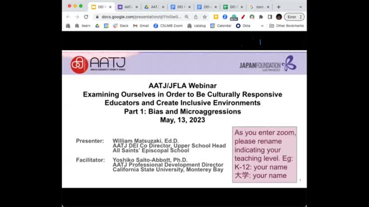 AATJ/FLA Webinar DEI 5/13/23