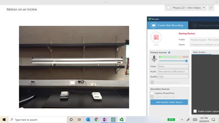 P221 Lab 2 - Introduction to Motion on an Incline Lab