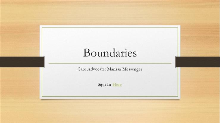 The Launch Project: Boundaries
