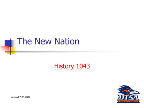 The New Nation, part 3