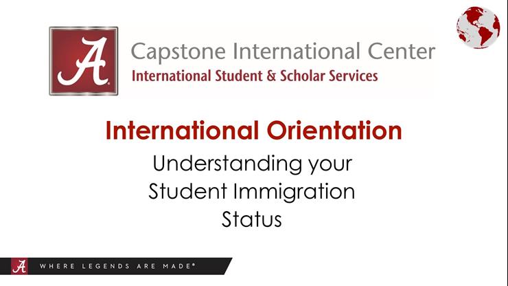 International Student Orientation - Understanding Your Immigration Status