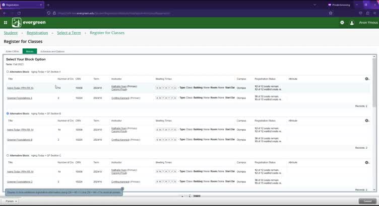Block Registration- V1