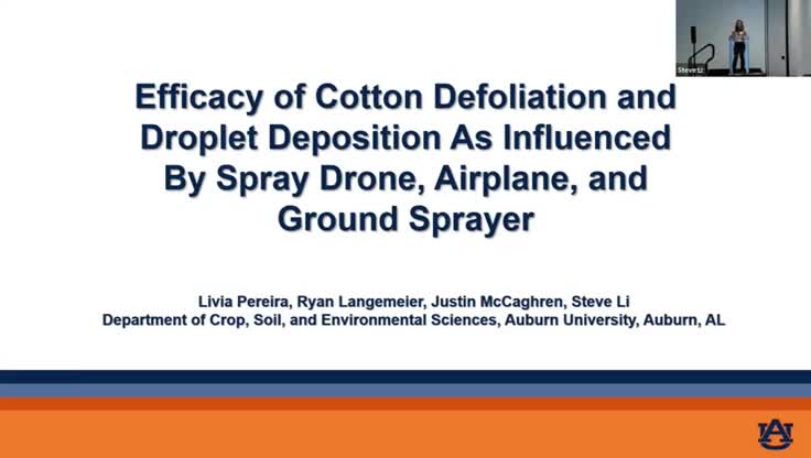 Cotton Defoliation Evaluation with Spray Drone, Ground Sprayer and ...