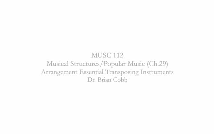 MUSC 112 V26 Musical Structures:Popular Music - Arrangement Essential ...