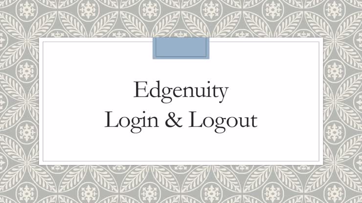 edgenuity login and logout