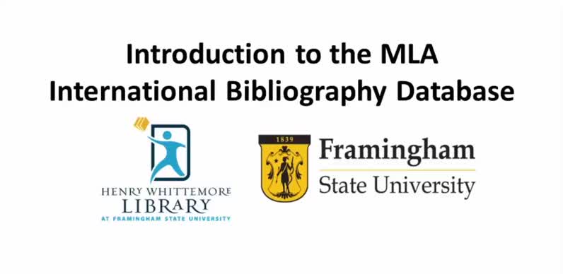 Introduction to the MLA International Bibliography Database