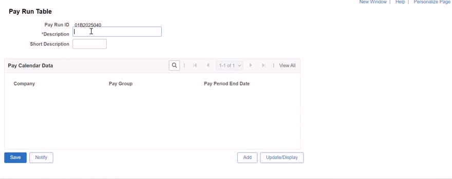 Creating Pay Run IDs - No Audio