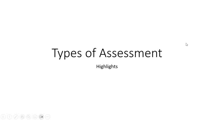 Types of Assessment