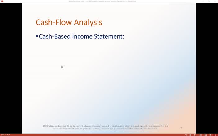 Ch14 #6: Cash Flow Analysis
