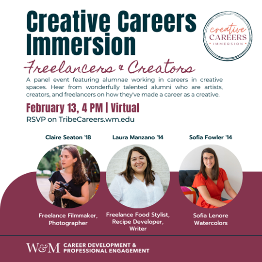 Creative Careers Immersion: Freelancers & Creators