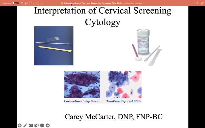 Pap Interpretation Lecture