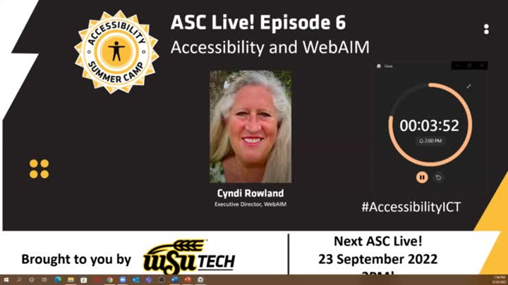 ASC Live August with Cyndi Rowland