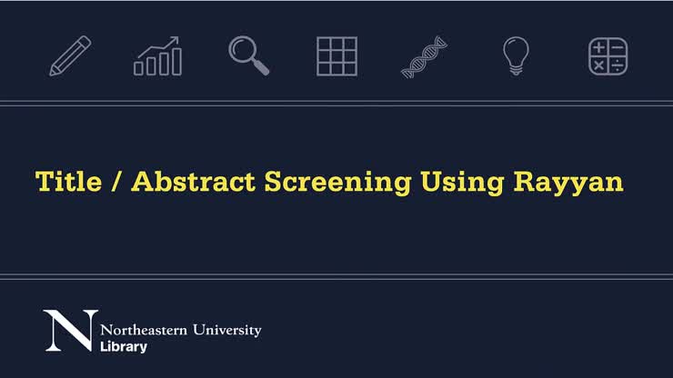 Title / Abstract Screening Using Rayyan