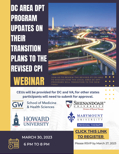 DC Region DPT Programs: Local Update on CPI 3.0