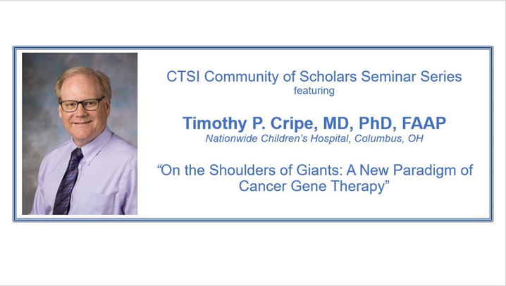 Community of Scholars Seminar featuring Dr. Timothy Cripe: "On the ...