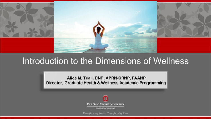 Introduction to the Dimensions of Wellness