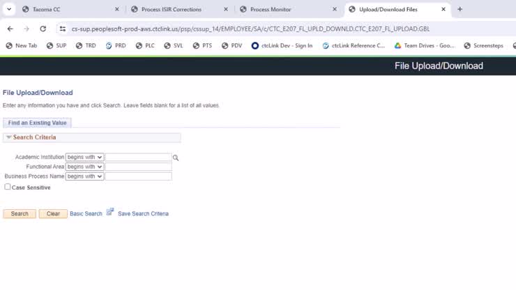 Upload Download Process for ISIR Corrections