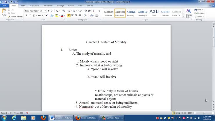Chapter 1 Screencast- Nature of Morality
