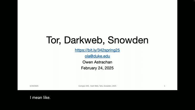 Owen Astrachan - COMPSCI 342.01 - FFSC 2231 - Spring 2025 on 2/24/2025 ...