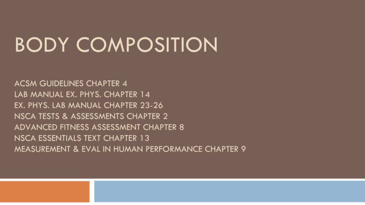 Lab 12- Body Composition Testing
