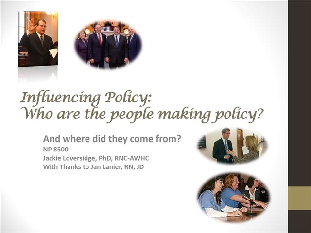 Influencing Policy