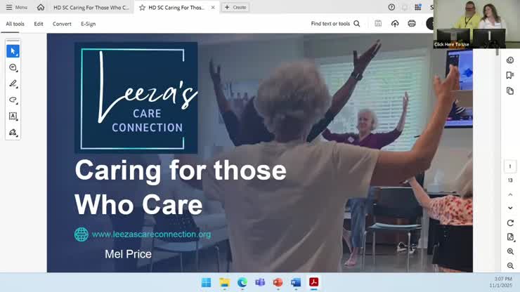 Caring for the Caregivers Mel Price, Chief Program Officer Leeza’s Care ...