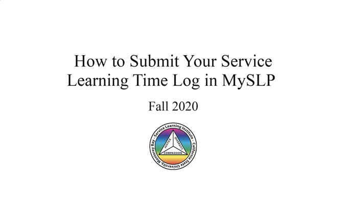 How to Submit Service Time Log in MySLP