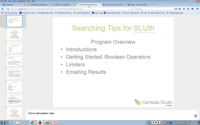 EAP Searching SLUth Search Plus