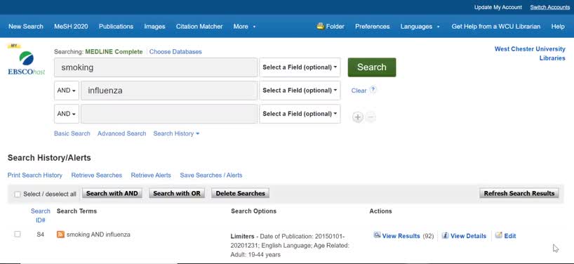 MEDLINE: Subject Heading Searching
