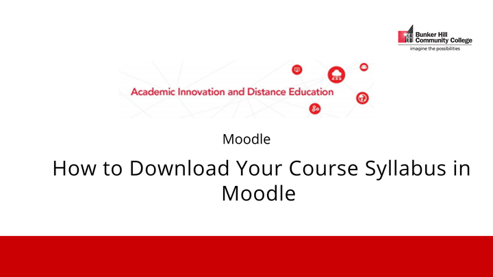 How to Download Your Course Syllabus in Moodle