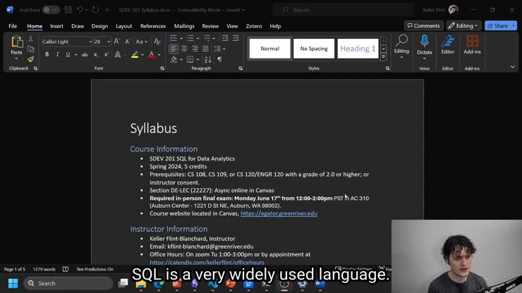 2024 Spring - SDEV 201 Intro
