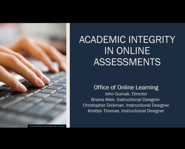 Academic Integrity in Online Assessments