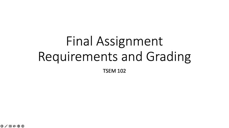 Final Assignment Guidelines and Rubric