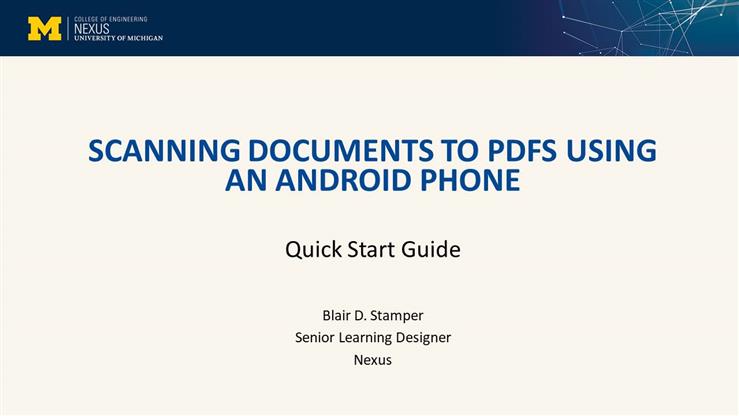 Scanning Documents to PDFs Using Your Android Phone