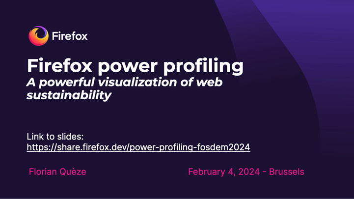 Firefox power profiling: a powerful visualization of web sustainability ...