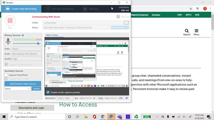 Microsoft Teams Basic Training for Ohio University