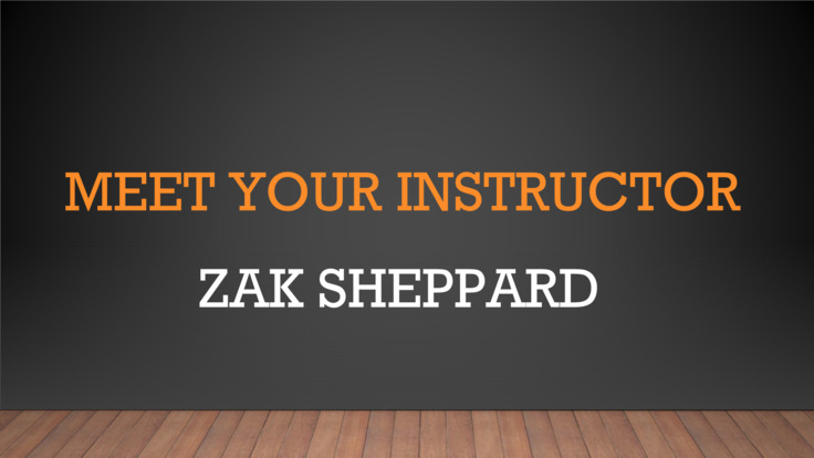 Meet Your Instructor