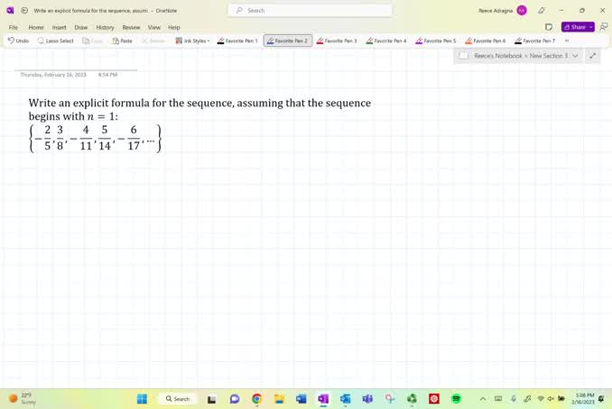 Sequence Formula Tutorial