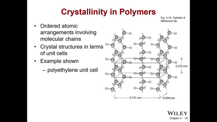 Lecture 07a - Chapter 4 - Polymer Crystallinity & Summary