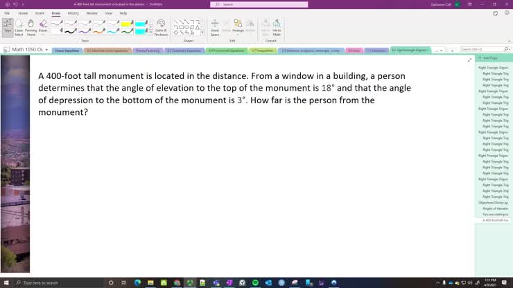 trig applications example 2