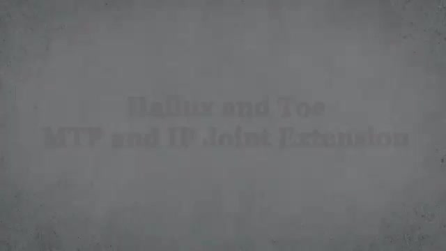 Hallux and Toe MTP and IP Joint Extension