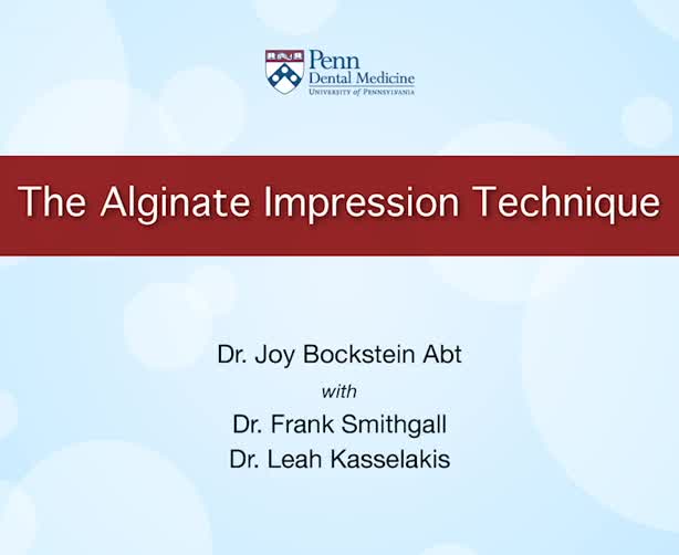 1. The Alginate Impression Technique_Edit
