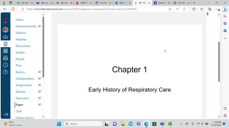 RESP 1115 - Module 1 - Chapter 1 Lecture