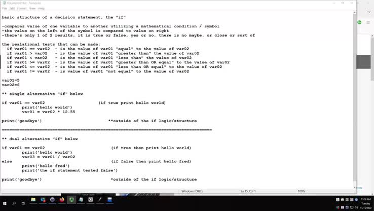 16November2022_If_Statement