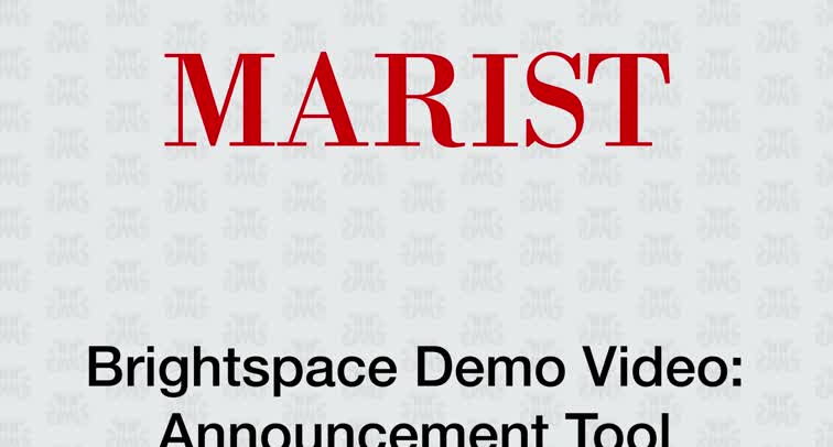 Brightspace Demo Video - Announcement Tool