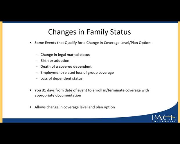 Changes in Family Status
