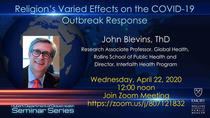 John Blevins, PHD - Wednesday, April 22, 2020